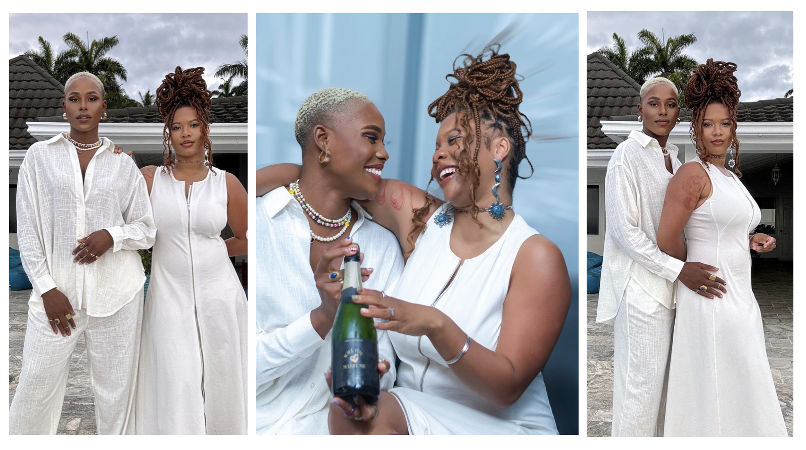 Jerrie Johnson, star of the Harlem TV show, gets engaged in Jamaica